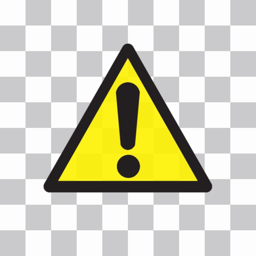 Etiqueta com o sinal de alerta - Fotoefeitos