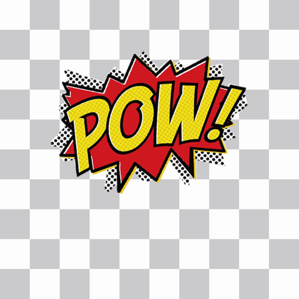 Etiqueta De Explosão Dos Desenhos Animados Com O Pow Expressão Para